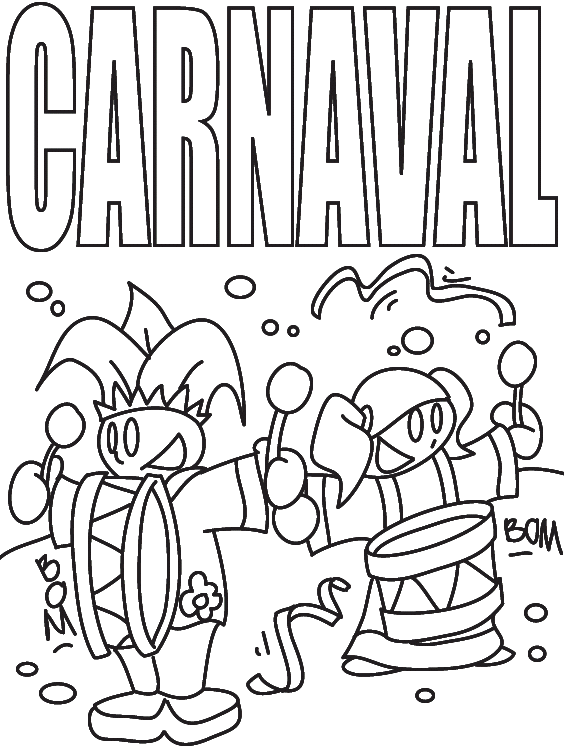 Carnaval Kleurplaat » Animaatjes.nl