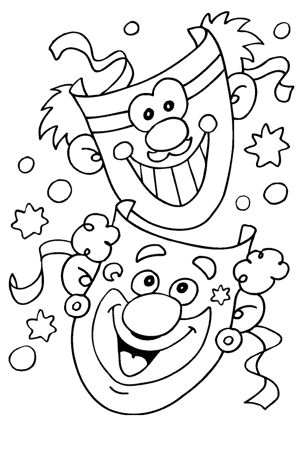 Carnaval Kleurplaat » Animaatjes.nl